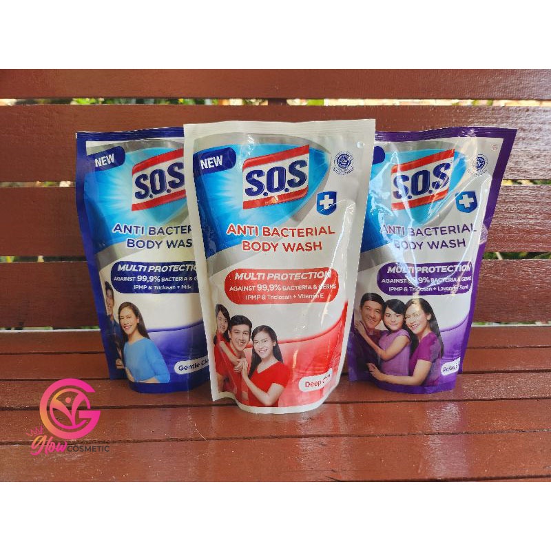 Jual SOS ANTIBACTERIAL BODY WASH 430ML REFILL | Shopee Indonesia
