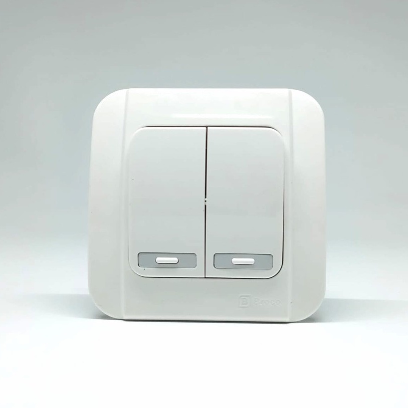 Jual Saklar Seri/Double Switch Broco Galleo G162-55s Snow White ...