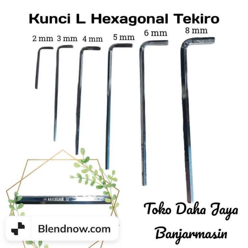 Jual kunci L hexagonal/kunci Allen segi enam Tekiro per pcs | Shopee ...