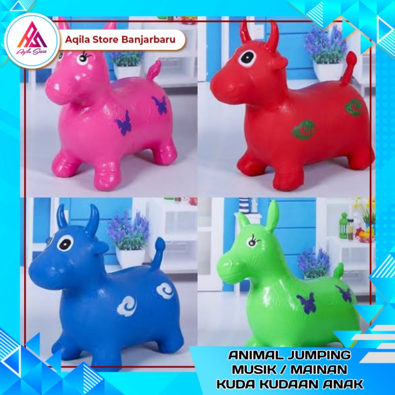 Jual Animal Jumping Musik / Mainan Anak Kuda Kudaan Karet / Jumping ...