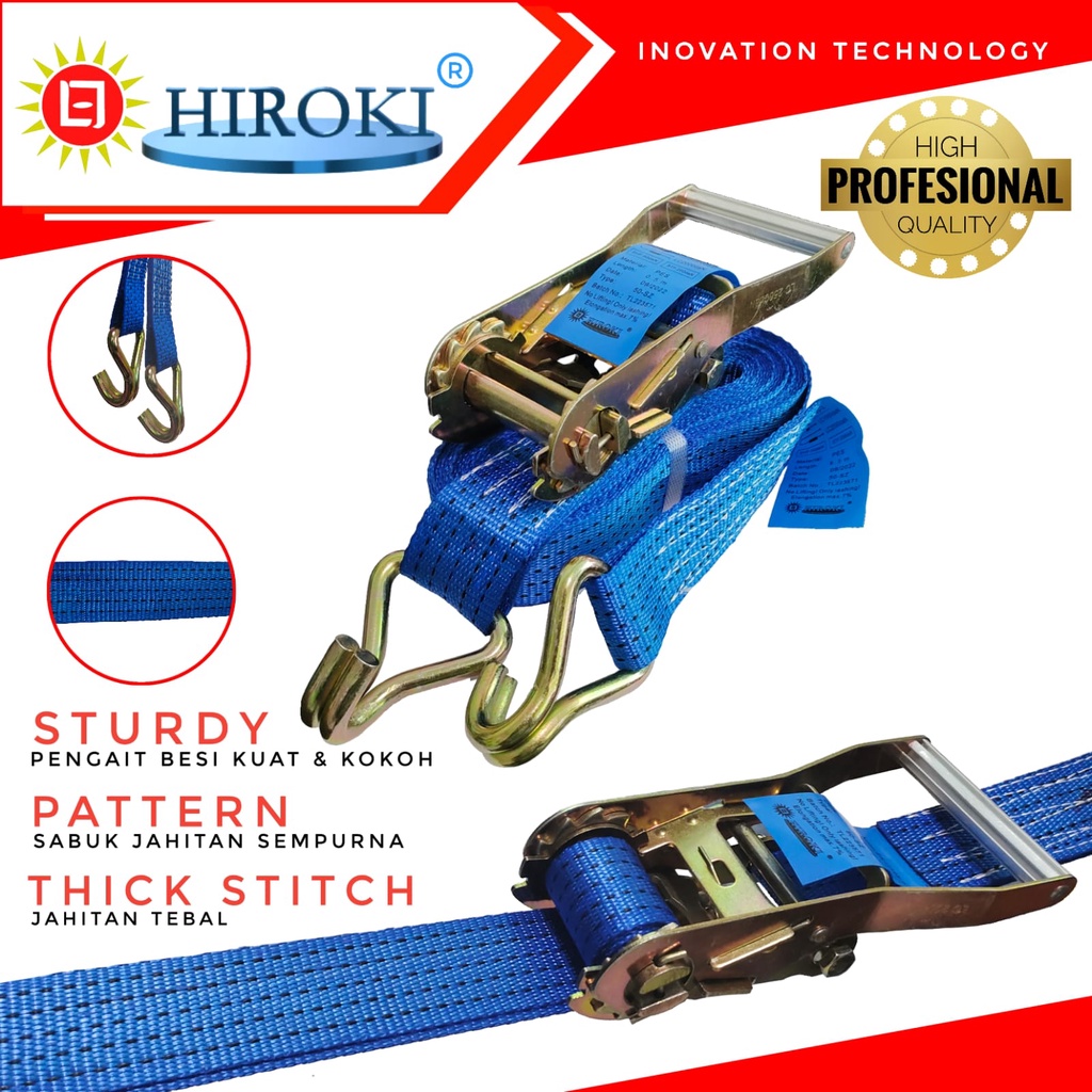 Jual Tali Sabuk Belt Ikat Fast Track Rachet Ratchet Tie Down 2 Inch 10 ...