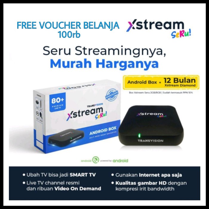 Jual Transvision Xstream - Free 12 Bulan Live Tv Premium STOK TERBATAS | Shopee Indonesia