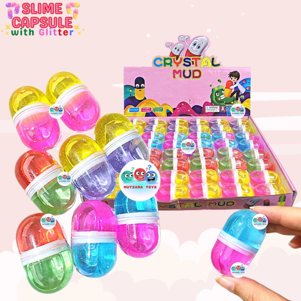 Jual MUTIARATOYS Mainan Anak Slime Crystal Capsule Kapsul Mud Super ...