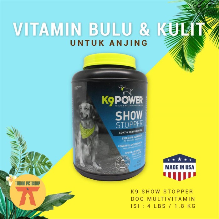 Jual VITAMIN ANJING SHOW STOPPER K9 4LBS / 1,8KG MADE IN US DOG MUTIVITAMIN ORIGINAL BEST ...