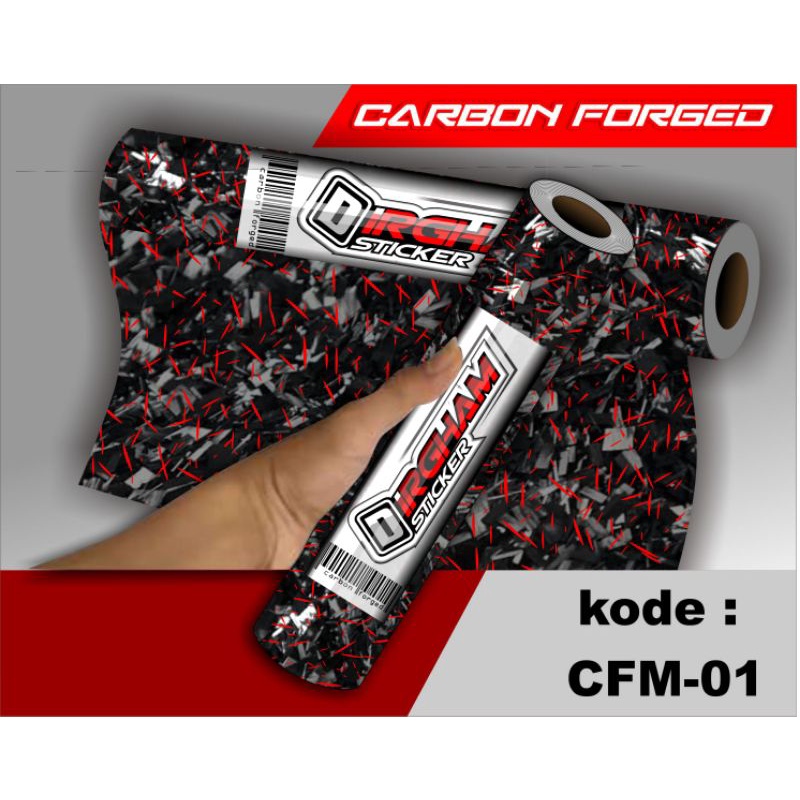 Jual stiker Carbon Forged, Sticker kekinian Sticker viral Anti air ...