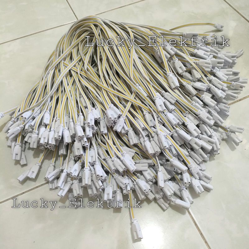 Jual Kabel T5 LED 2 Sisi 3 Lubang / Sambungan T5 LED / Socket T5 LED 3 ...