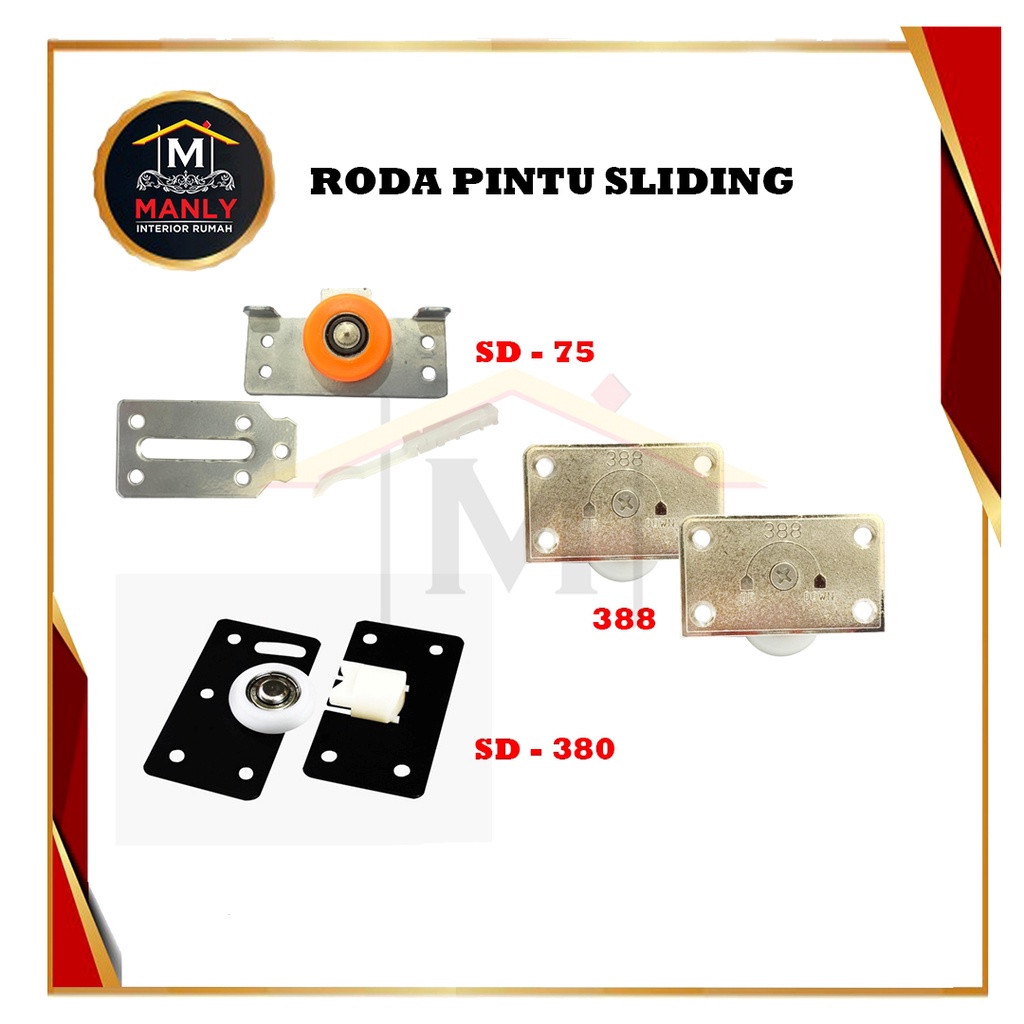 Jual Roda Pintu Lemari Geser Sliding Minimalis SD 380 / SD 75/385 roda ...