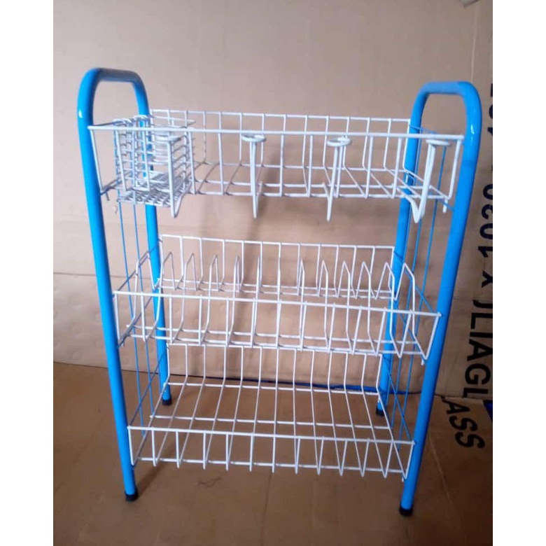 Jual RAK PIRING & GELAS / RAK DAPUR 3 SUSUN MINIMALIS KUAT DAN KOKOH ...