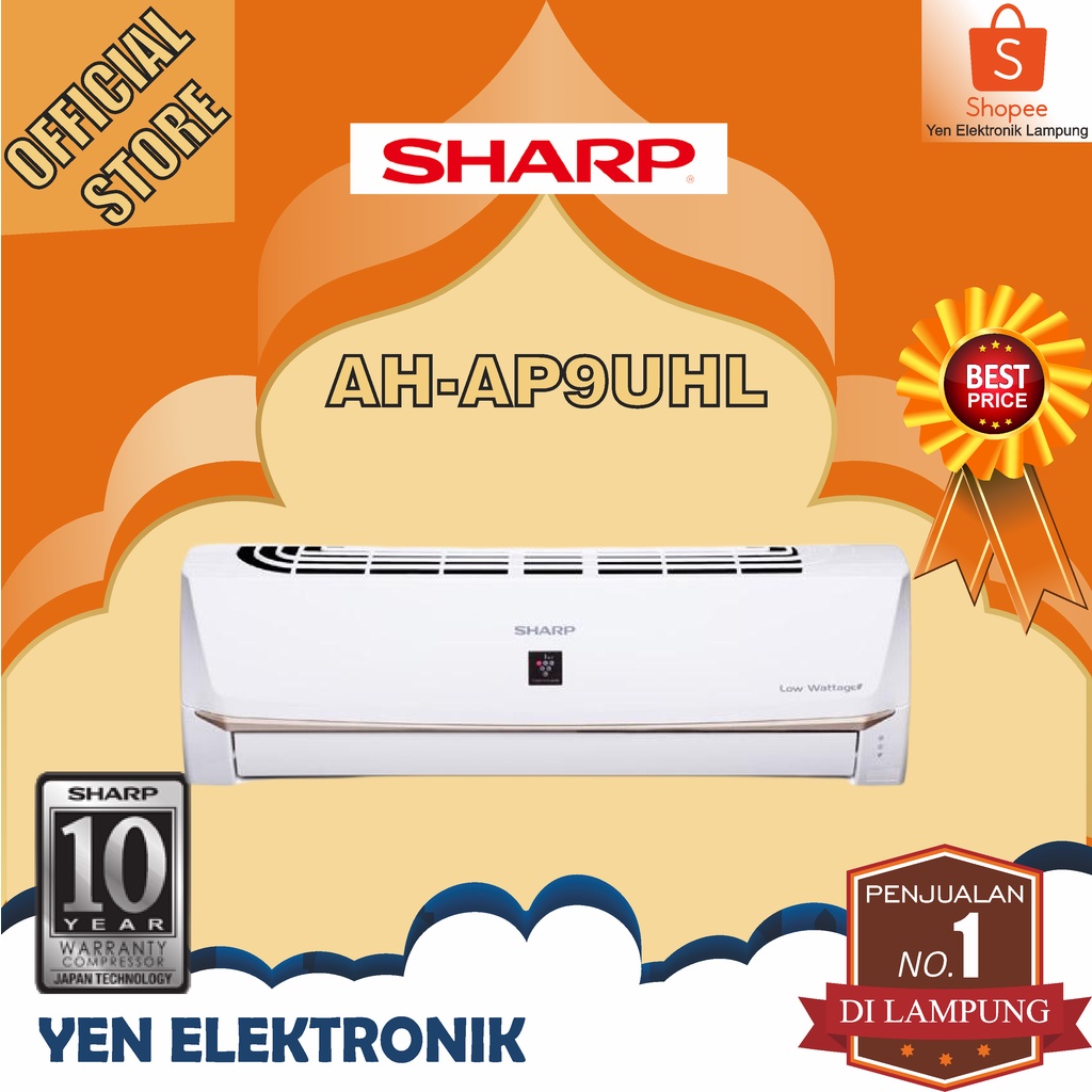 Jual AC SHARP AH AP 9 UHL 1 PK R32 Plasmacluster Low Watt Garansi Resmi SHARP 10 Tahun | Shopee ...