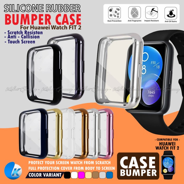 Jual Bumper Shell Rubber Case TPU For Huawei Watch Fit 2 Full Cover ...