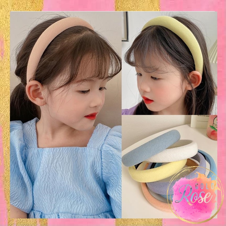 Jual ℛ𝑜𝓈𝑒𝑔𝑜𝓁𝒹 - B5633 Bandana Kain Warna Pastel / Headband Cloud Polos ...