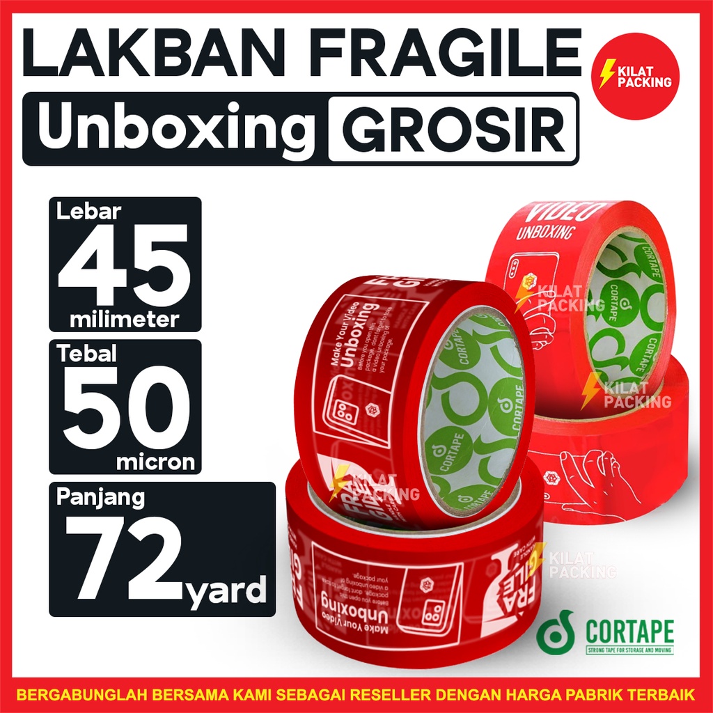 Jual LAKBAN FRAGILE UNBOXING / MAKE YOUR VIDEO UNBOXING / LAKBAN MUDAH ...