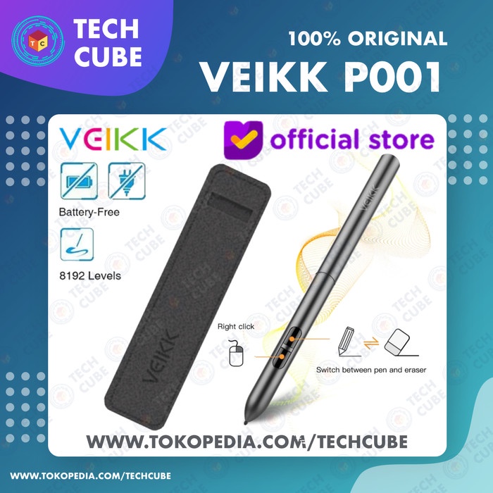 Jual Veikk P001 Digital Drawing Pen Stylus For Veikk S640 Veikk A30 ...