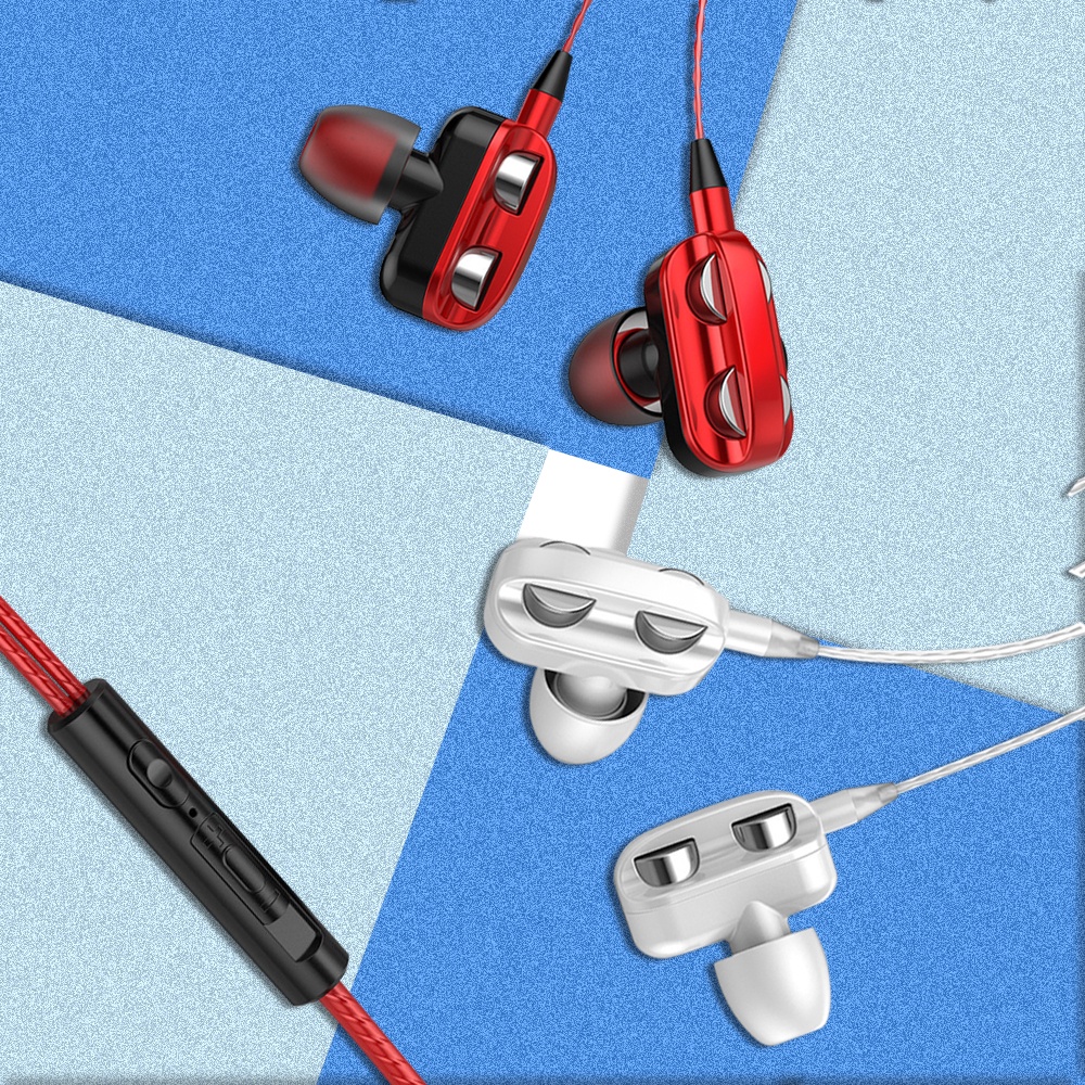 Jual Headset Gaming Dual Hifi Stereo Bass Earphone In Ear Hendset Sport ...