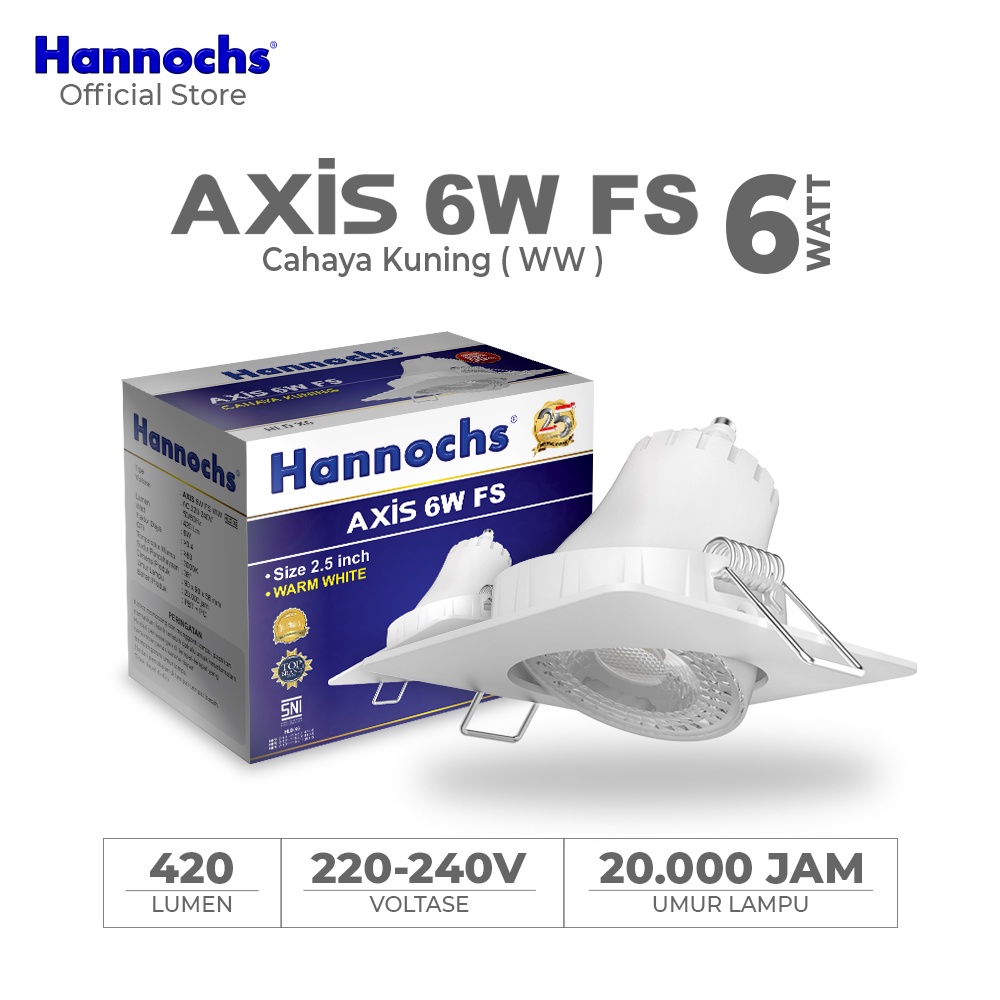 Jual Hannochs Lampu Downlight LED Axis 6W FS Cahaya Kuning - Spotlight ...