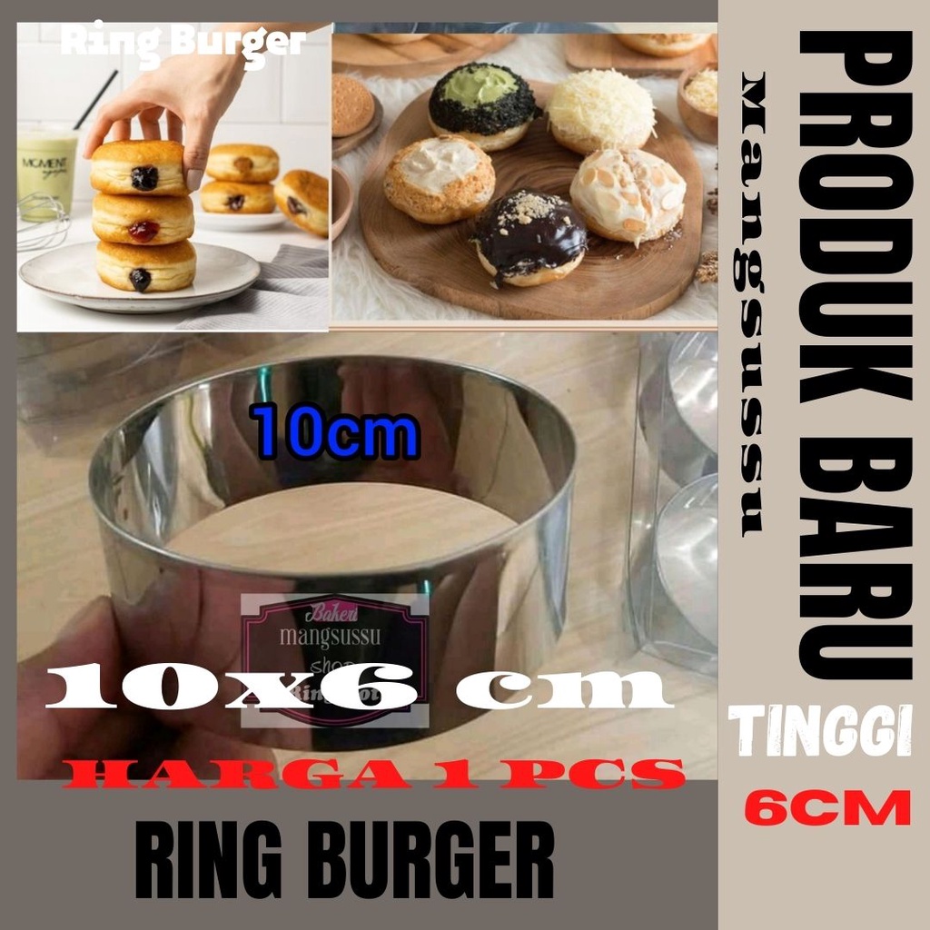 Jual ring burger /ring cutter 10X6 CM/ ring cetakan roti bulat murah ...