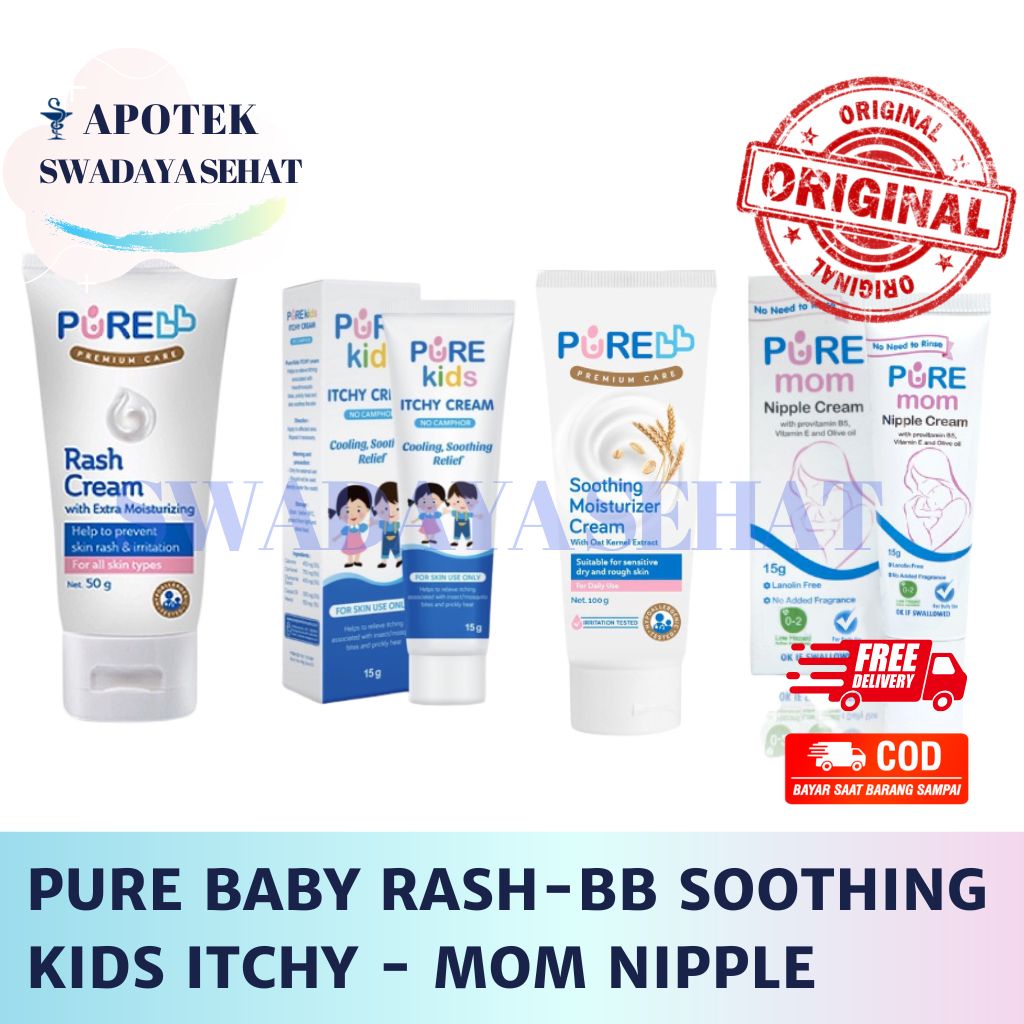 Jual PURE BABY Rash Cream Premium Care Itchy Cream Soothing Moisturizer ...
