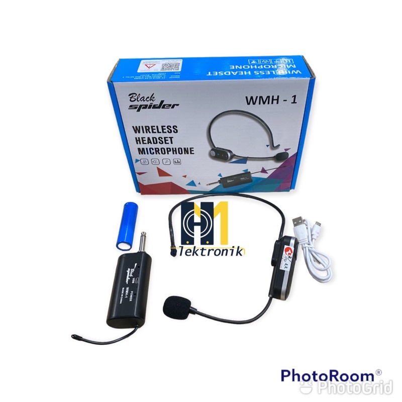 Jual Mic Black Spider wmh 1 Mic wireless Bando / Headset blackspider ...