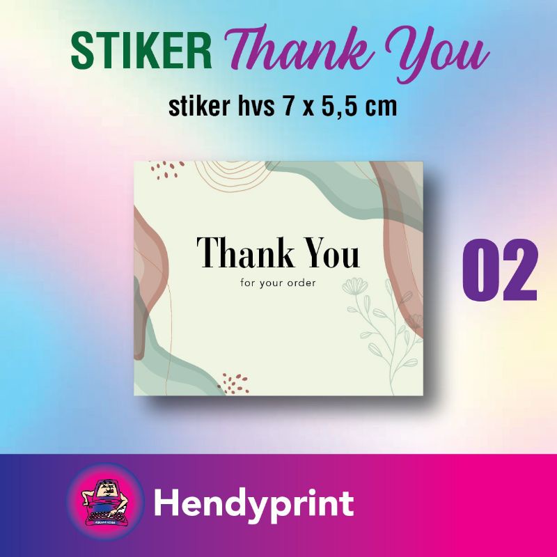 Jual stiker thank you (isi 100 pcs) / thank card / stiker ucapan thank ...