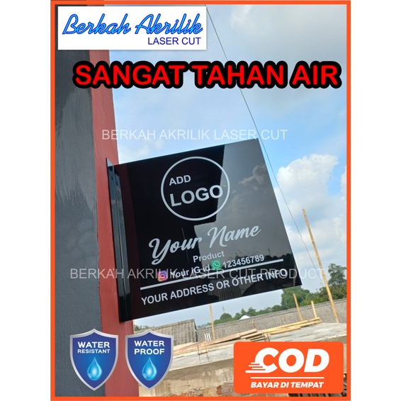 Jual signage akrilik - custom desain sendiri - sign board akrilik ...