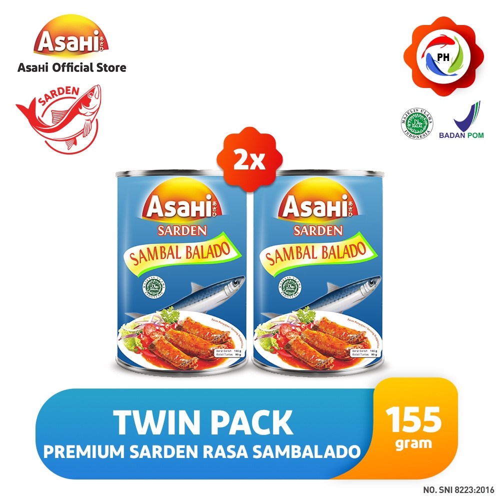 Jual AsaHi Premium Sarden Rasa Sambalado 155 gr - Twinpack | Shopee ...