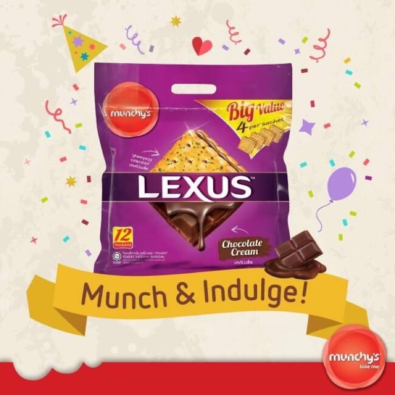 Jual LEXUS Crackers Isian Coklat / Cracker Flavour peanut butter ...