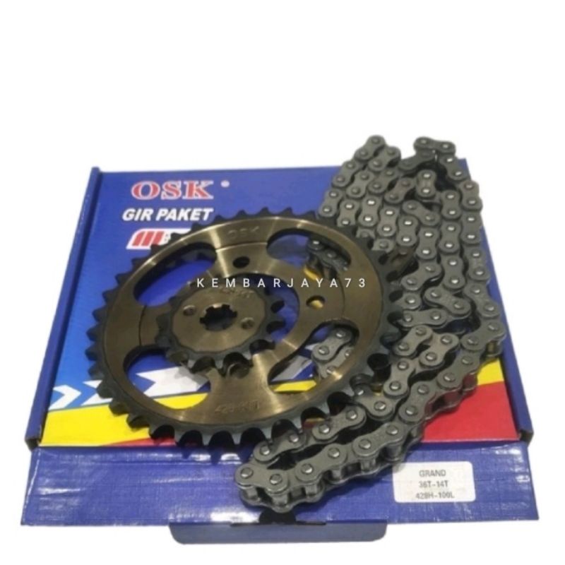 Jual Ger Gir Gear Paket Depan Belakang Set Rantai Grand Astrea Prima Legenda Ukuran Standar 36T ...
