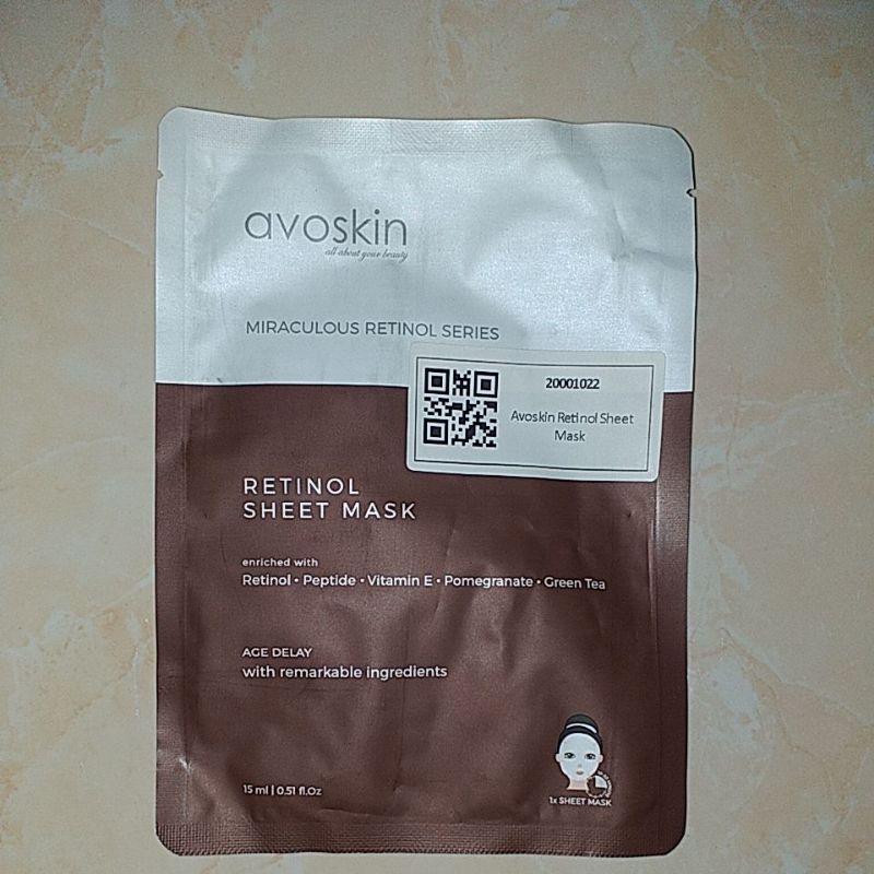 Jual Avoskin Miraculous Retinol Sheet Mask | Shopee Indonesia