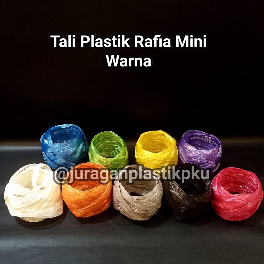 Jual Tali Rafia Plastik Mini - Warna Warni Cap Panda | Tali Ikat ...