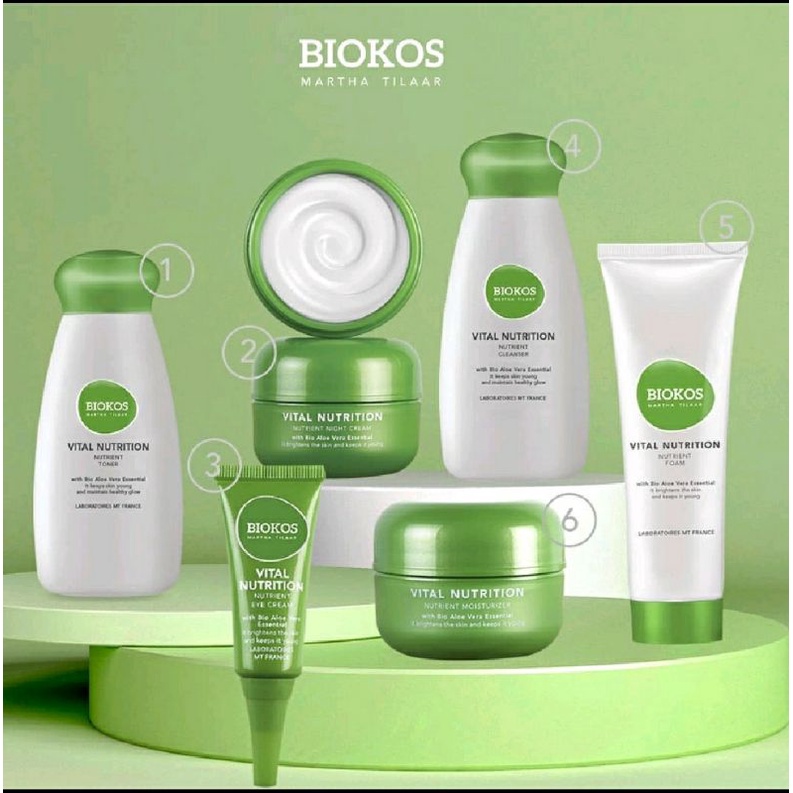 Jual Biokos Vital Nutrition Series | Moisturizer | Night | Cleanser ...