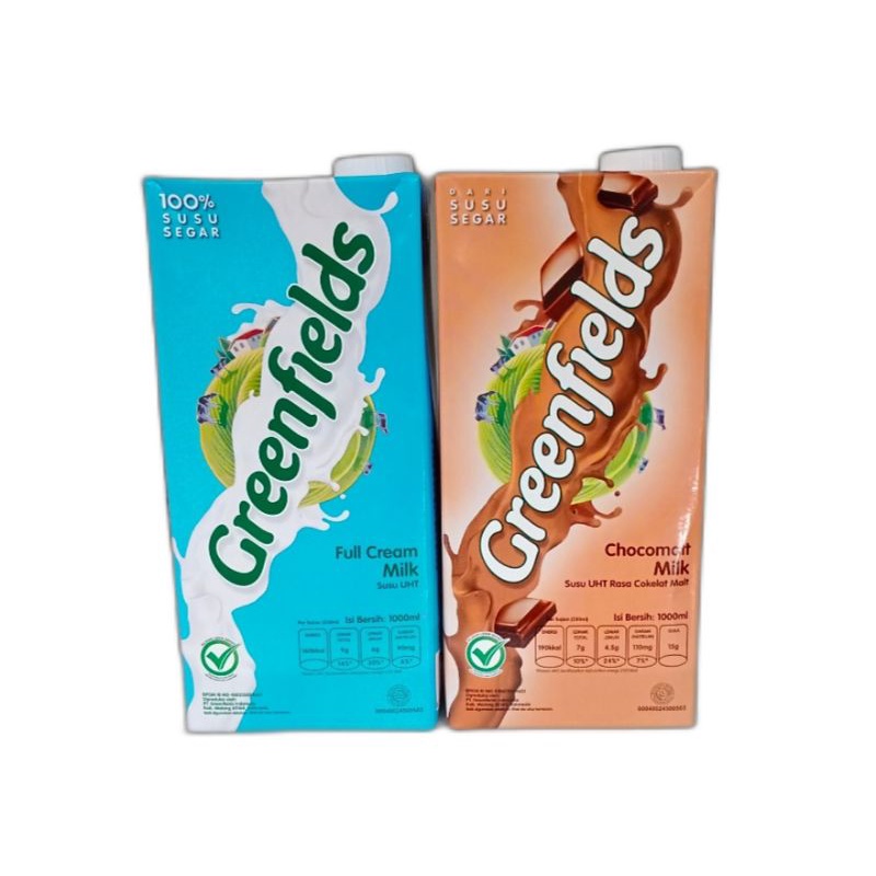 Jual GREENFIELDS SUSU UHT COKLAT / FULL CREAM 1 LITER | Shopee Indonesia