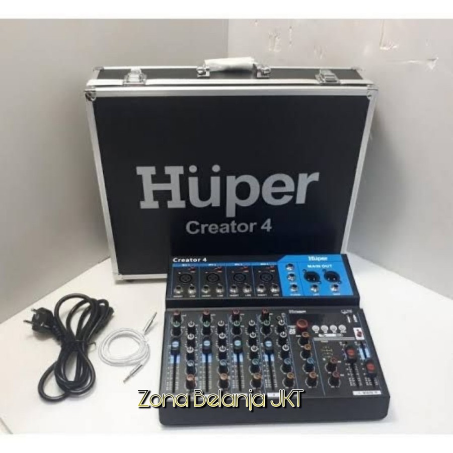 Jual MIXER HUPER CREATOR 4 4 CHANNEL USB BLUETOOTH ORIGINAL | Shopee Indonesia