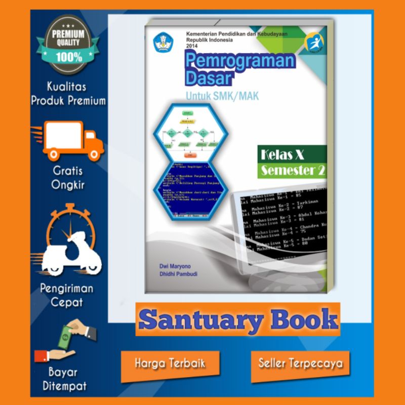 Jual Buku Pemrograman Dasar Semester 2 Kelas X SMA/SMK/MAK | Shopee ...