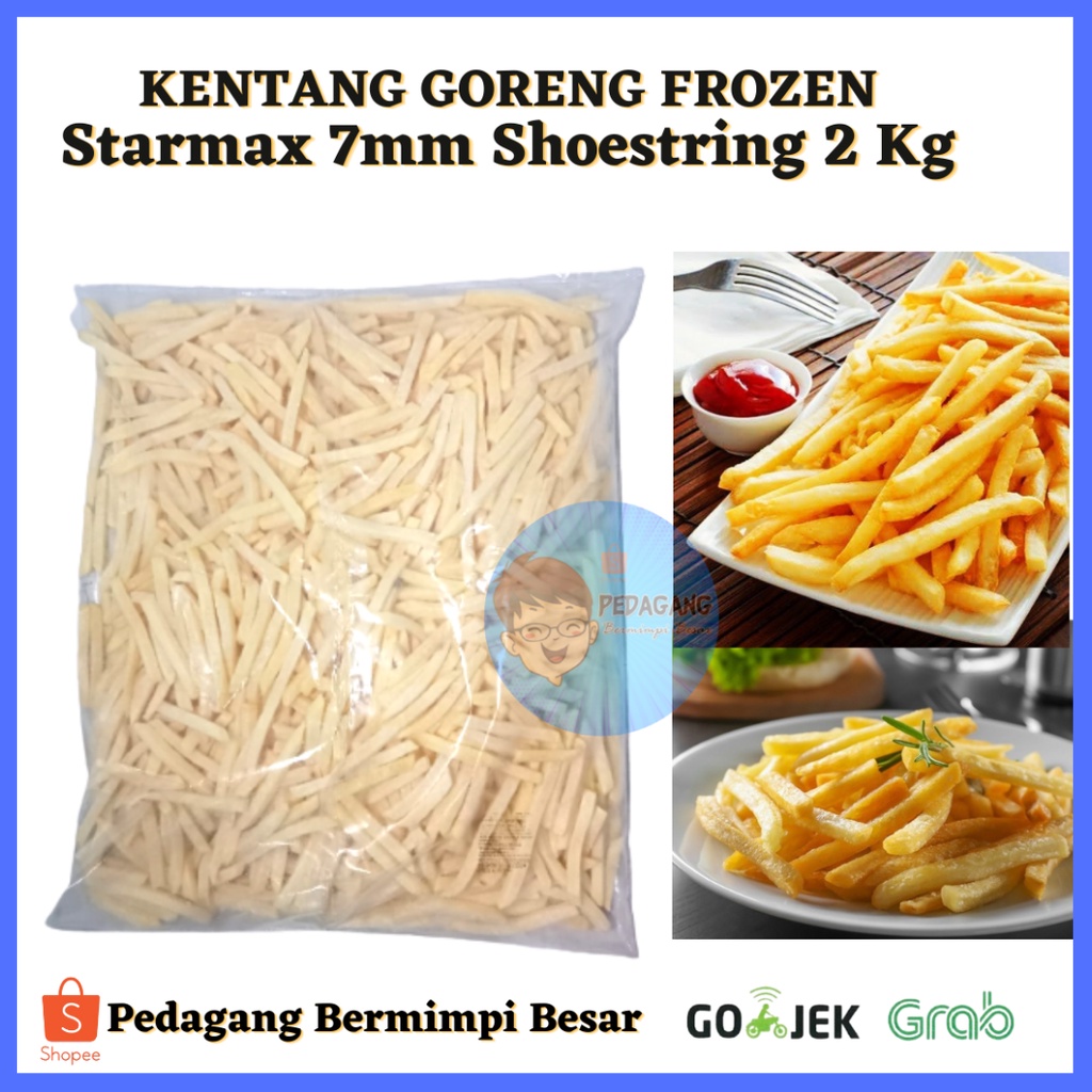 Jual Starmax 7mm Shoestring 2 Kg/ French Fries/ Kentang Shoestring 2kg | Shopee Indonesia