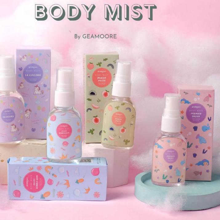 Jual Paerfume Geamoore Body Mist OH MY BUBLE GUM/LA UNICORN/MERMAID ...