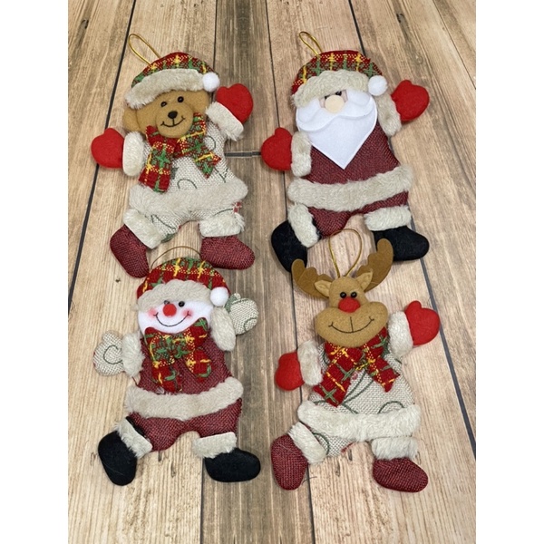 Jual hiasan boneka gantungan pohon natal santa snowman/boneka snowman ...