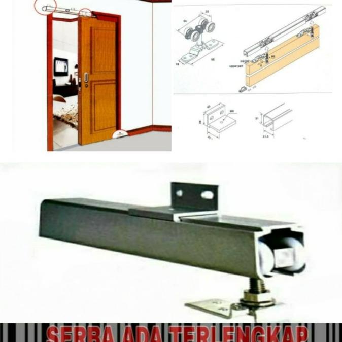 Jual Rel Aluminium Pintu Sleding Sama Roda Panjang 4 Meter | Shopee ...