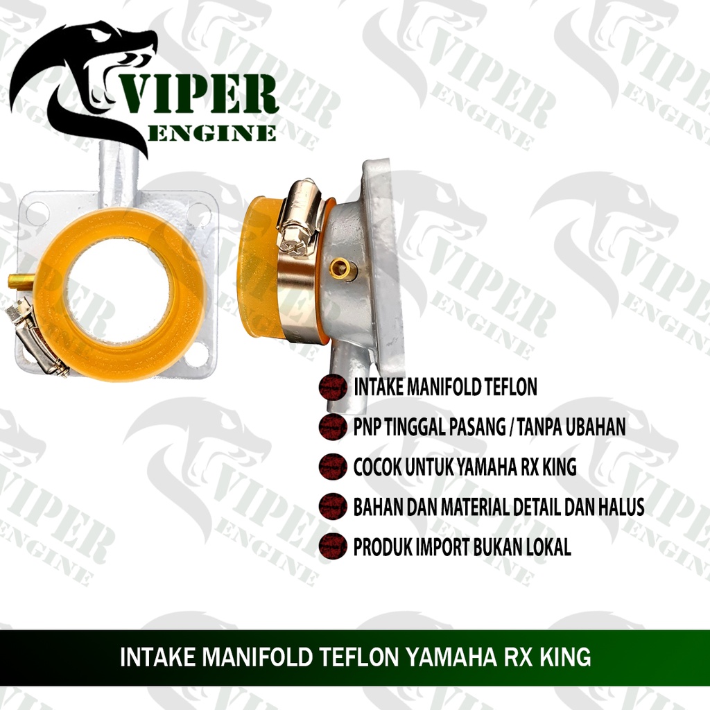 Jual [ BISA COD ] INTAKE MANIFOLD INTEK UNTUK YAMAHA RX KING RX-KING LEHER ANGSA UKURAN PE26 ...