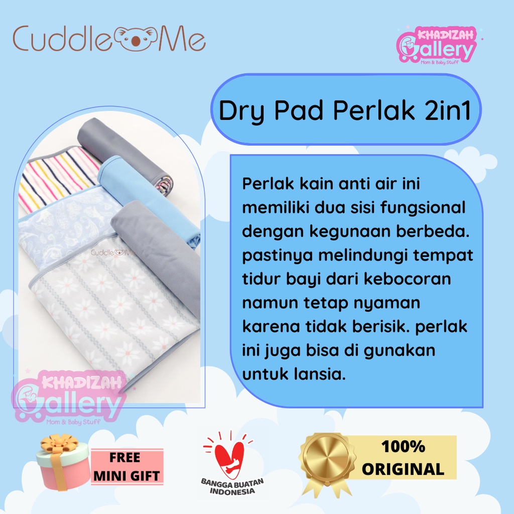 Jual CUDDLEME Dry Pad Perlak Bayi Waterproof Alas Ompol New Born dan ...