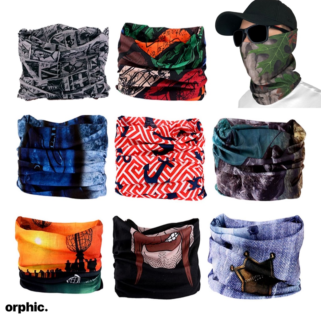 Jual 6 Pcs Masker Buff Bandana Motif - Masker Buff Pria - Masker ...