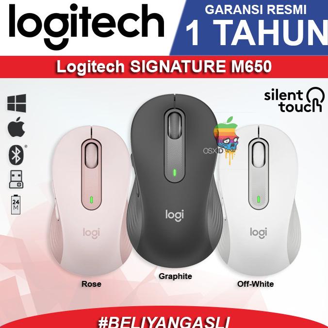 Jual Original Logitech Signature M650 Mouse Wireless Bluetooth Silent ...