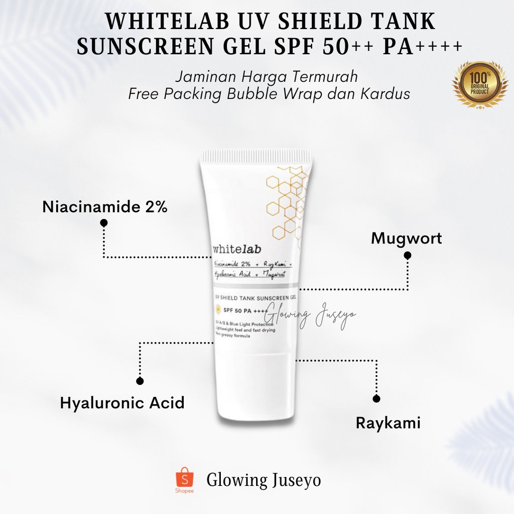 Jual Whitelab UV Shield Tank Sunscreen Gel SPF 50++ PA++++ 30 gr ...