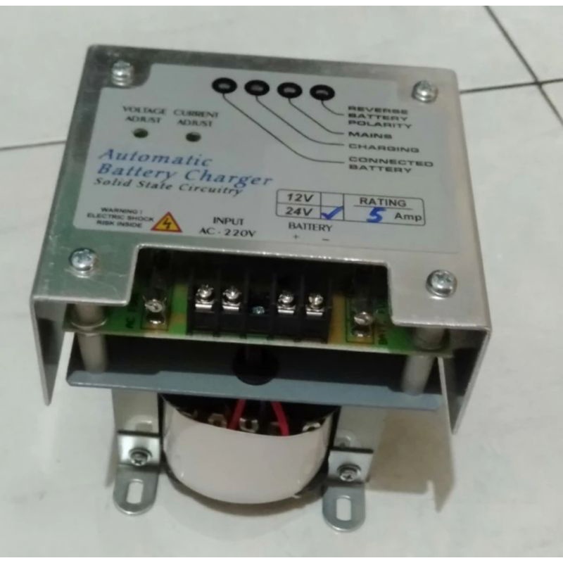 Jual CHARGER AUTOMATIC BATERAI AKI 24V 5A CHARGER AUTO TRAFO PANEL AMF ATS | Shopee Indonesia
