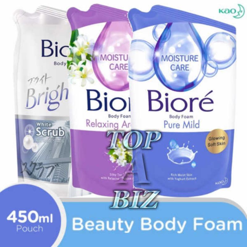Jual Biore Body Foam 450/400ml - Sabun Mandi Cair - Bright White Scrub ...