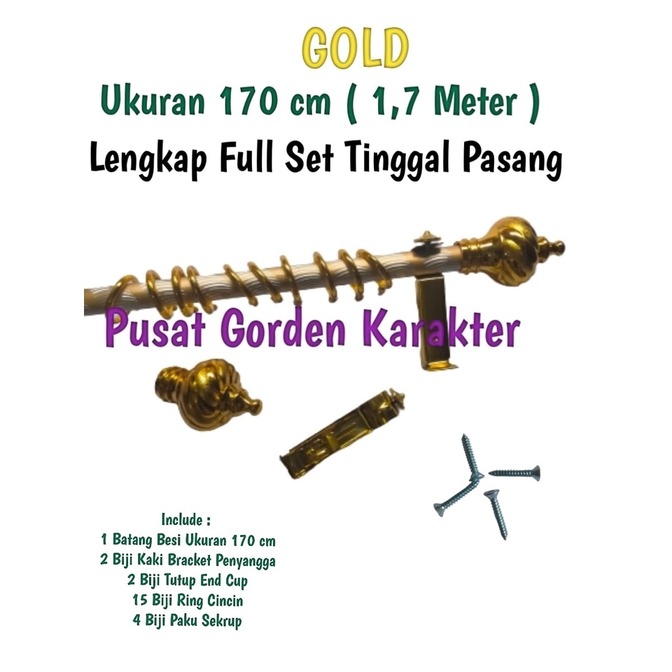 Jual Besi Gorden Batang Gagang gorden bulat Rell Rollet Crystal All ...