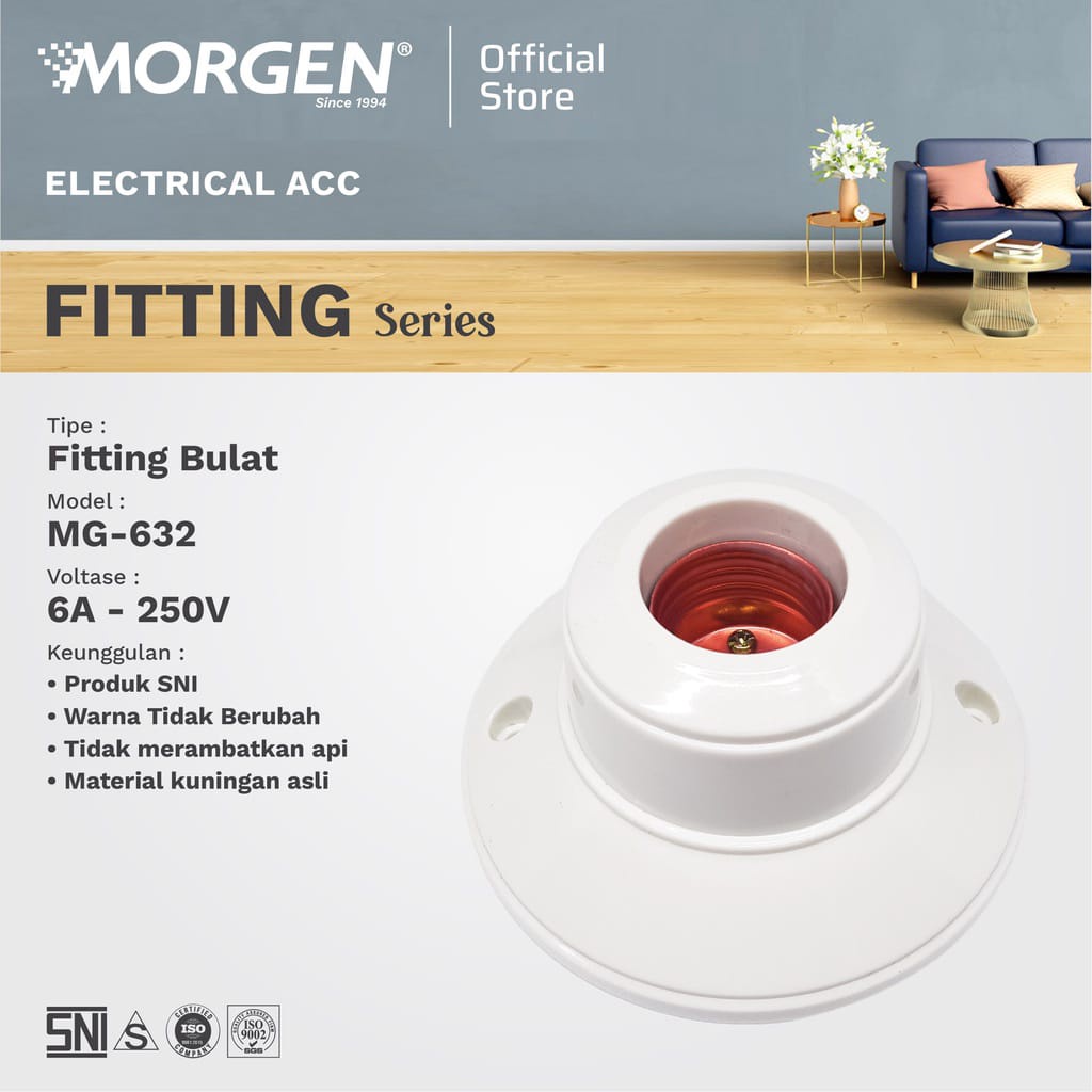Jual Morgen Fitting Plafon Bulat MG-632 | Shopee Indonesia
