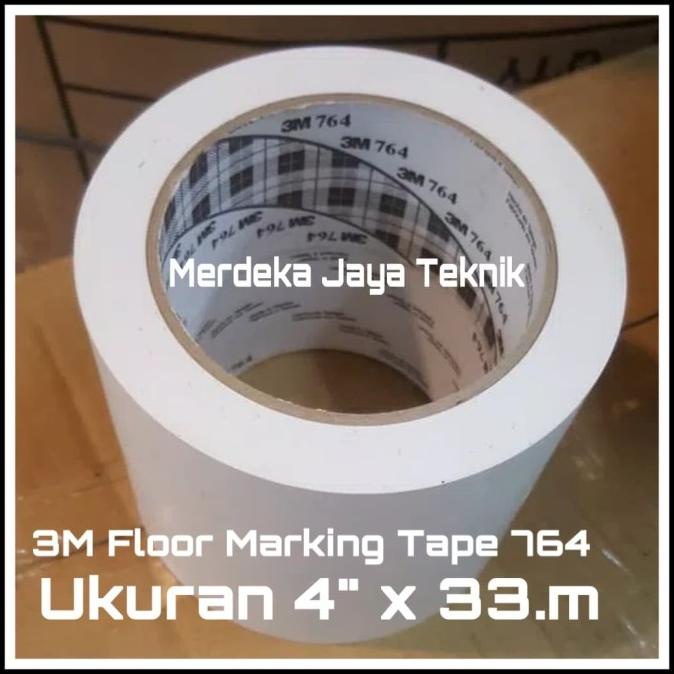 Jual 3M 764 Putih Floor Marking Tape Ukuran 4" inchi x 33.M Lakban Lantai | Shopee Indonesia
