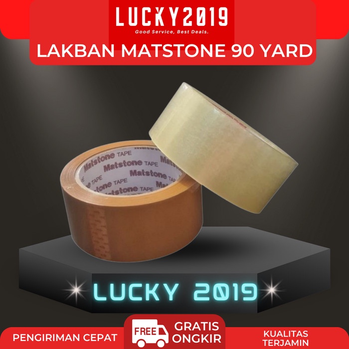 Jual LAKBAN BENING COKLAT 2 INCH ISOLASI MATSTONE 45MM x 90 YARD REAL | Shopee Indonesia