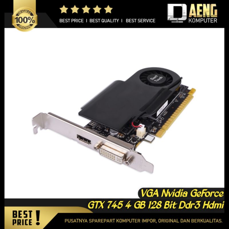 Jual VGA Nvidia GeForce GTX 745 4 GB 128 bit ddr3 ada HDMI profil ...