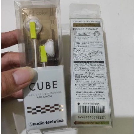 Jual Headset Handsfree AUDIO TECHNICA CUBE ATH C100M ORIGINAL 100% FULL ...